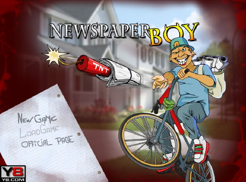 신문 폭탄 던지기게임 (Newspaper Boy) > 플래시_액션/모험게임 모음 | 게임고고 [플래시게임 아카이브]